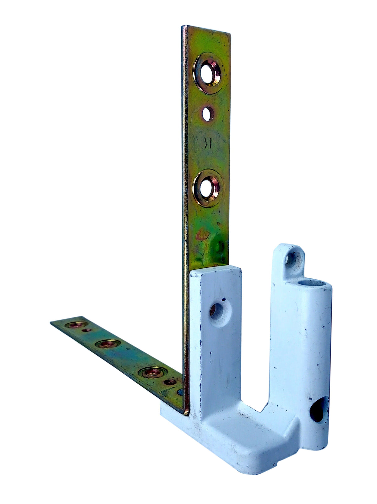 Siegenia rebate corner hinge 129x152mm, used, silver - Dichtungsmax